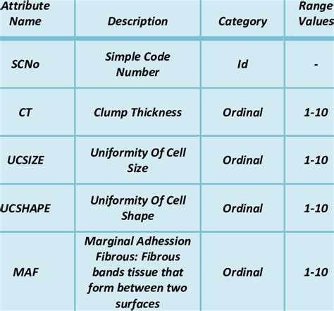 Training Data Set Description For The Experiment Download Scientific