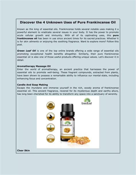 PPT Discover The 4 Unknown Uses Of Pure Frankincense Oil PowerPoint
