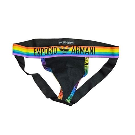 Emporio Armani Mega Logo Jockstrap Black