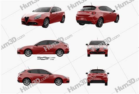 Alfa Romeo Giulietta 2019 Blueprint Template