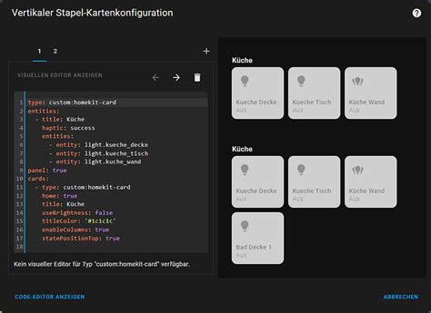 Homekit Panel Card HACS Configuration Problem Frontend Home
