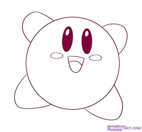 How To Draw Kirby Step Character Drawing Drawings Guided Drawing