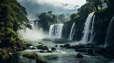Premium Photo Dunhinda Waterfall In Sri Lanka