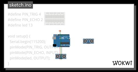 Sensor Jarak Wokwi ESP32 STM32 Arduino Simulator