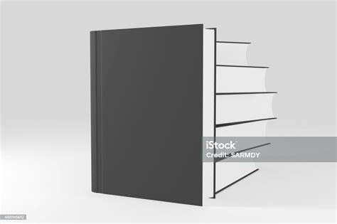 블랙도 서 또는 깨끗 한 흰 배경에 노트북 템플릿 3d 일러스트 0명에 대한 스톡 사진 및 기타 이미지 0명 검은색 공란