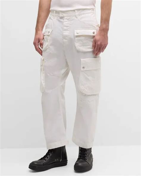 Dsquared2 Multi Pocket Cargo Pants White Editorialist