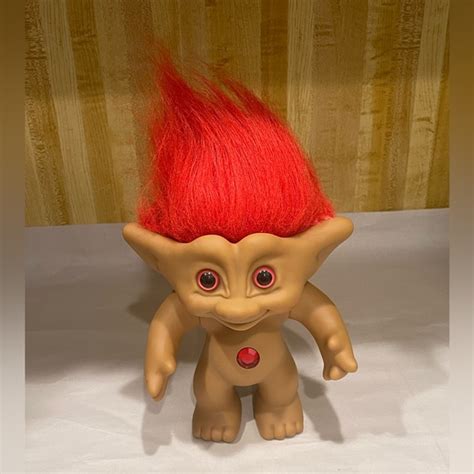 Ace Novelty Toys Vintage Ace Novelty Treasure Troll Red Hair Red