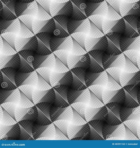 Design Seamless Vortex Stripy Geometric Pattern Stock Vector