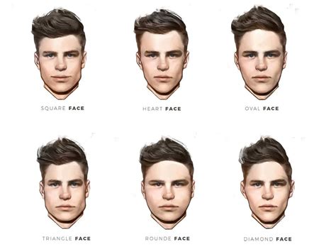 Face Shape Chart Men Educational Chart Resources