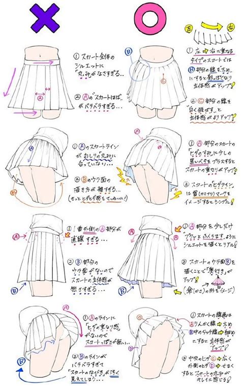 绘画教程 衬衫皮鞋以及百褶裙画法 来自画师吉村拓也 twitter hanari0716 花瓣网