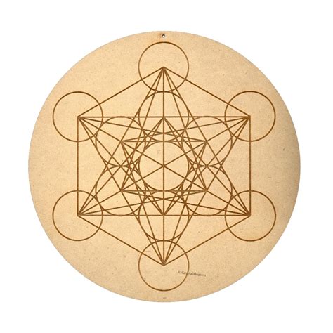 Metatron Cube Geometry Grid Premium Crystal Grid Bord