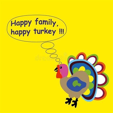 Vector Illustration Cartoon Turkey Happy Thanksgiving Celebration