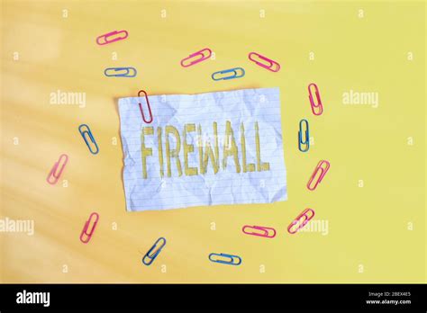 Handwriting Text Firewall Conceptual Photo Protect Network Or System From Unauthorized Access