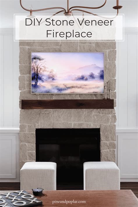How To Install Stone Veneer To A Fireplace Pine And Poplar