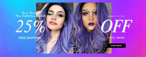 Trendy Wigs Ombre Blonde Black Blue Purple And Grey Wigs Hot Sale