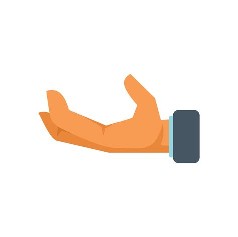Give Gesture Icon Flat Vector Finger Hold Vector Art At Vecteezy