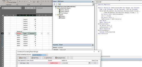 Excel Conditional Format Header Cell If Filter Active Stack Overflow