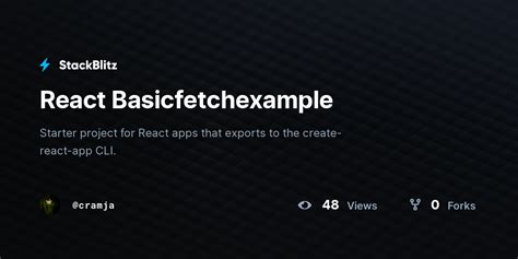 React Basicfetchexample Stackblitz