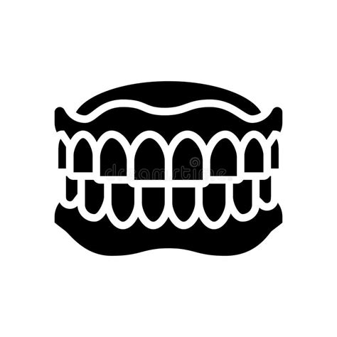 Ilustração Vetorial Do ícone Do Glifo Denture Ilustração do Vetor Ilustração de equipamento