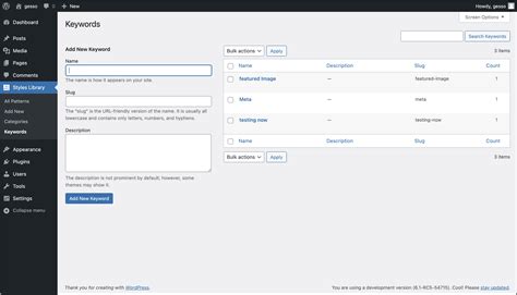 Styles Library Block Styles