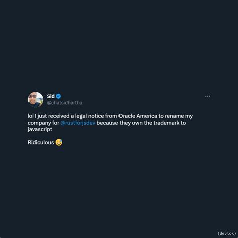 Devlok On Linkedin Javascript Oracle Node Rust Js Typescript