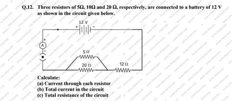 Three resistors of 5Ω 10Ω and 20 Ω respectively are connected to a