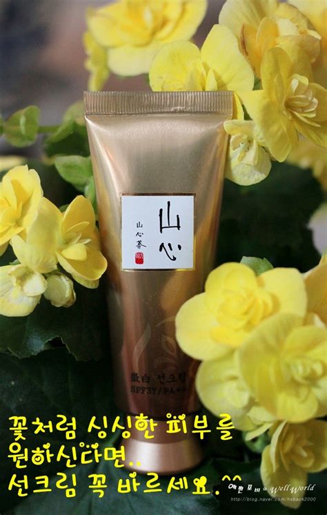 자외선이 걱정 되신다면 산심 휘백 선 크림 자외선 차단제를 사용해 보세요 [수한자외선차단 미백 이중기능성] 네이버 블로그