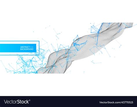 Polygonal Science Background With Connecting Dots Vector Image