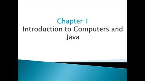 chapter 1 introduction to java youtube