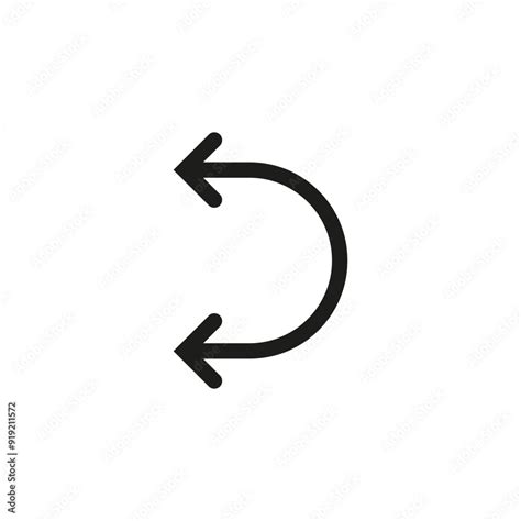 Dual Semi Circle Arrow Vector Illustration Semicircular Curved Thin