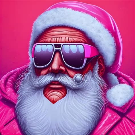 Premium Photo Retro Vintage Pink Santa Claus