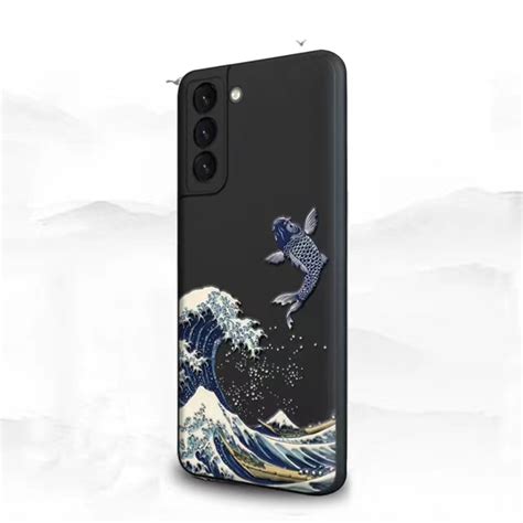 国潮浮雕适用于三星s23ultras22s21s20s10s9手机壳note20ultra浮世绘a53a73a12a13薄