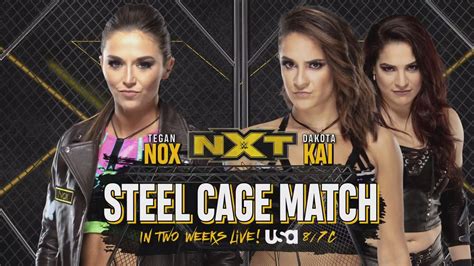 Nxt Match Announced For Next Week Steel Cage Match In Two Weeks Tpww