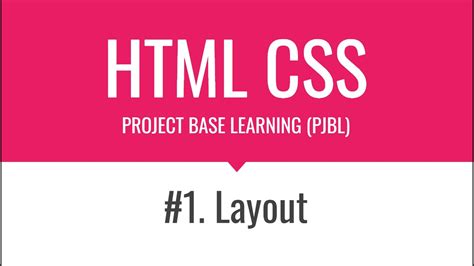 Project Base Learning Html Css Youtube