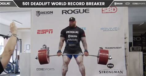 Hafthor Bjornsson Deadlifts 501kg And Sets All Time World Record