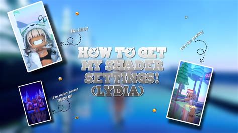 How I Do My Shader Settings Highly Requested Lydia YouTube