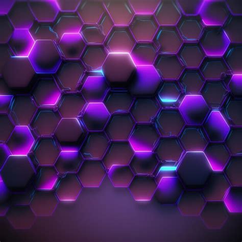 Premium Photo Hexagon Pattern Blending Fading High Tech Background