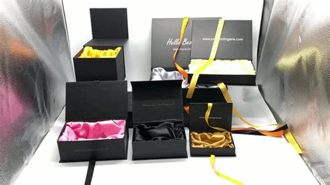 Wholesale Boxes Design Packing Luxury Fancy Gift Box Unique Black For Sock Bikini Clothing