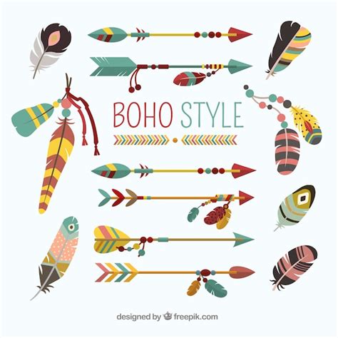 Free Vector Boho Element Collection With Flat Design Free Vector Boho Element Collection With Flat Design