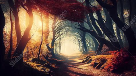Forest Dusk Beautiful Powerpoint Background For Free Download Slidesdocs