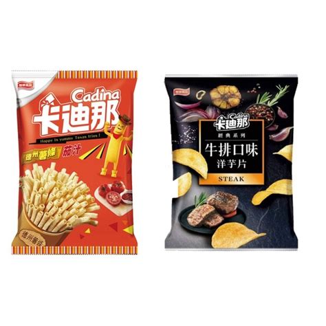 【春天五金百貨】cadina 卡迪那 德州薯條 茄汁 38公克 牛排口味 33公克 零嘴 點心 餅乾 膨風包 休閒 蝦皮購物