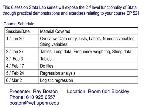 ppt stata lab ep521 ‘learning by doing session 1 exploring data powerpoint presentation