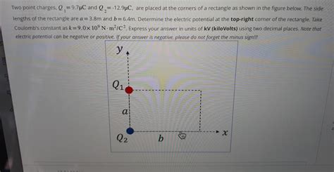Solved Two Point Charges Q C And Q C Are Chegg