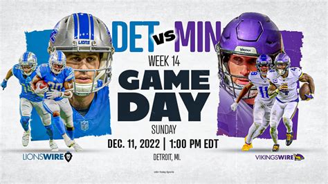 Vikings Vs Lions Week 14 How To Watch Stream And Listen