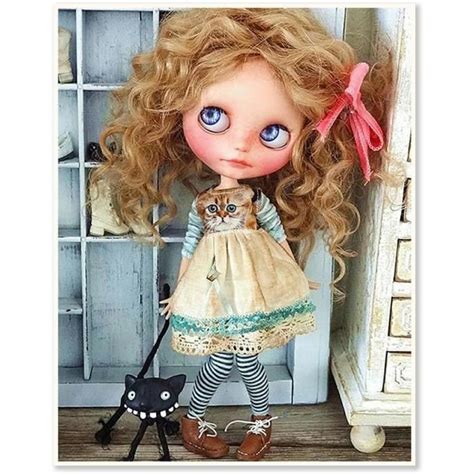 30X40Cm Dcidbe Diy 5D Diamond Painting Poupée Dessin Animé Rond Broderie Peinture Diamant Chat