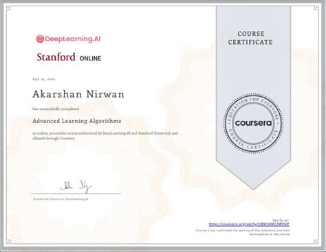Finished Advanced Learning Algorithms Course On Coursera Akarshan