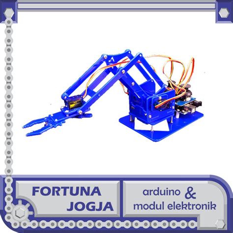 Jual Diy 4dof Robotic Arm Robot Lengan Mekanik Capit Akrilik Servo Cokelat Kab Bantul