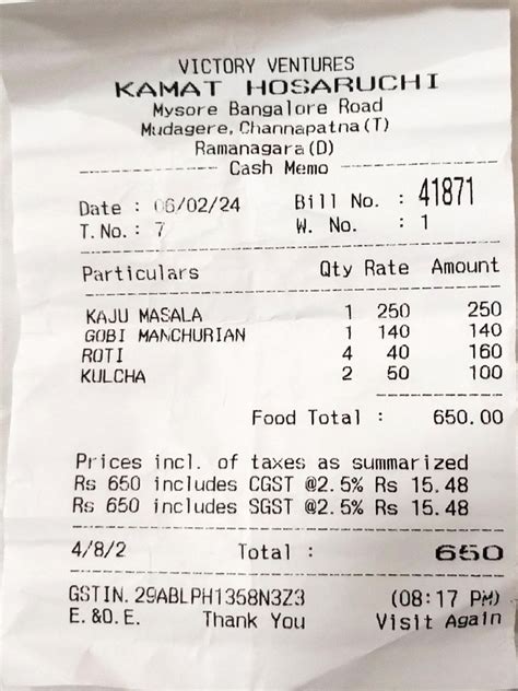 Food Bill Pdf