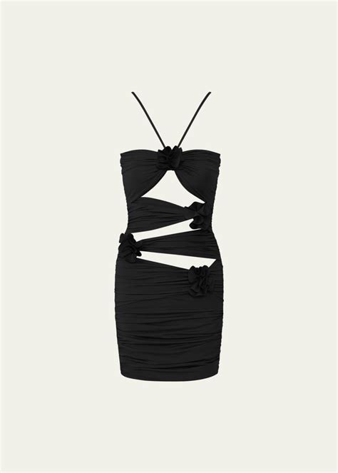 MAYGEL CORONEL Coari Cutout Halter Mini Dress Bergdorf Goodman