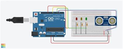 Circuito Del Sensor De Distancia Ultrasónico Tinkercad Computer Eng Final 4 Pasos Cómo